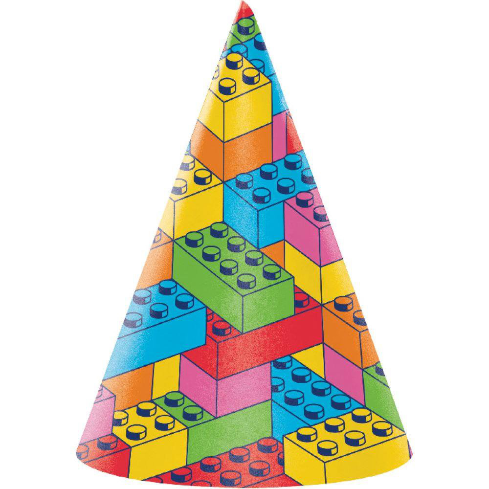 Creative Converting Block Bash Toy Blocks Children's Party Hats, 24 ct ...