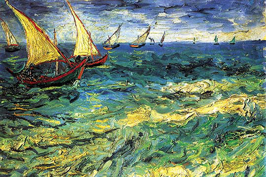 Vault W Artwork Seascape With Sailboats by Vincent Van Gogh Print | Wayfair