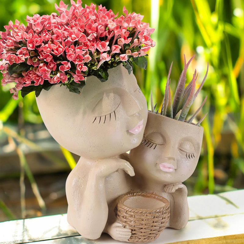Trinx Jerrel Stone Statue Planter & Reviews | Wayfair