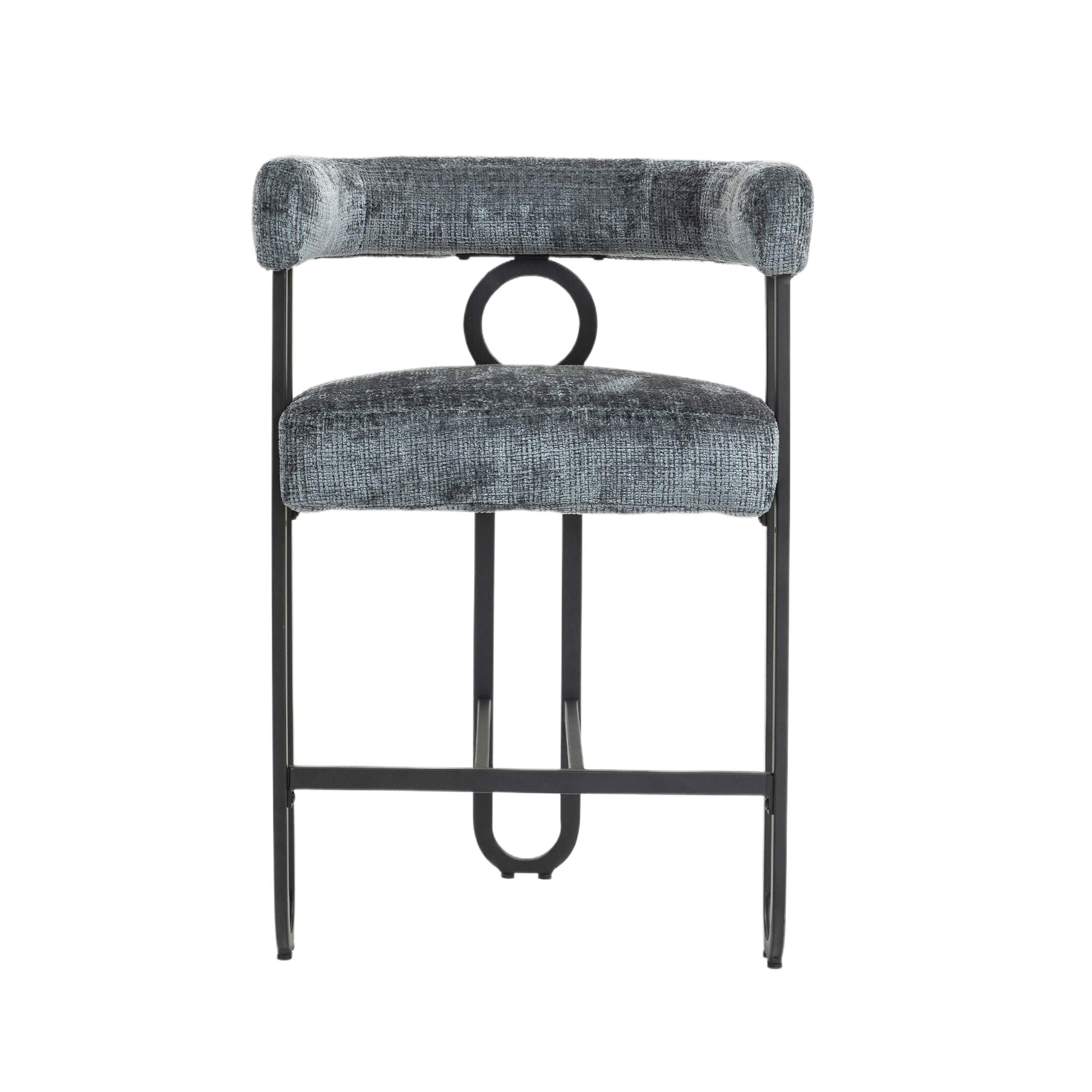 Brayden Studio Bar Stools , Modern Bar Stool with Back, Black Metal ...