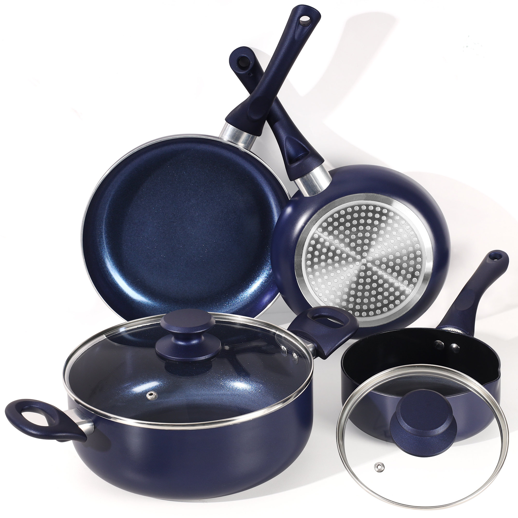 Fruiteam 6 Piece Aluminum Non Stick Cookware Set & Reviews | Wayfair