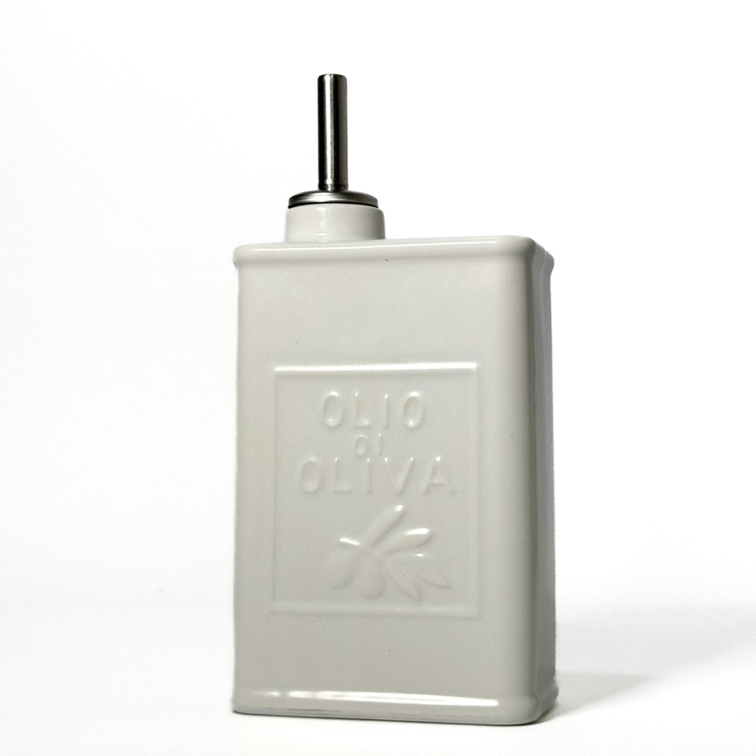 Stack man Vintage Ceramic Olive Oil Dispenser Cruet - Elegant White ...