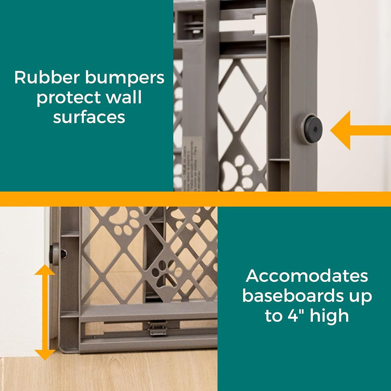 Ebern Designs Portable Pet Gate: Wide. Pressure... | Wayfair