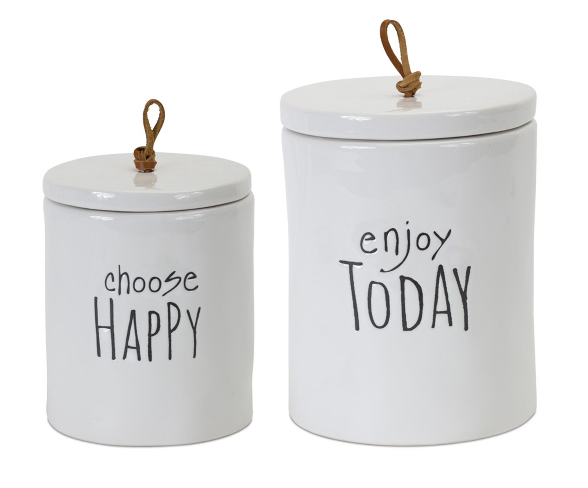 Trinx Stoneware 2 Piece Kitchen Canister Set | Wayfair