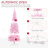 Ebern Designs HOMCOM Prelit Snow Flocked Artificial Christmas Tree With ...