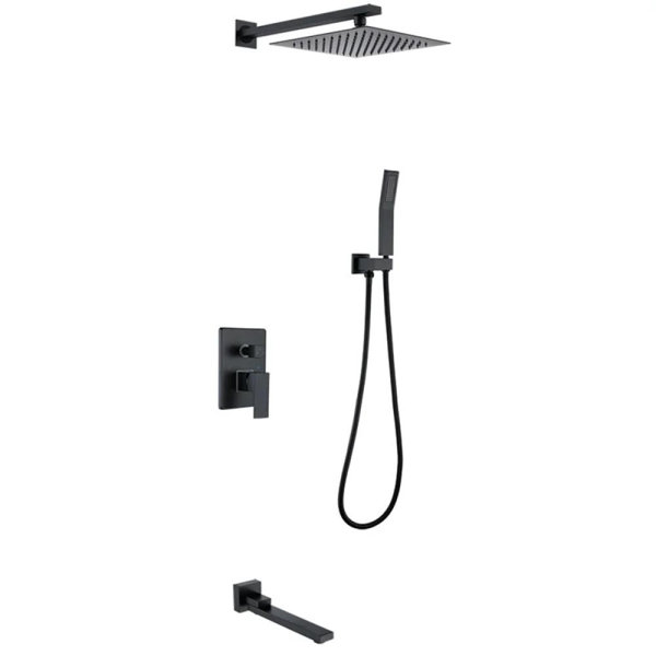 RBROHANT 8" Rain Shower System with Rotatable Tub Spout, Solid Brass ...