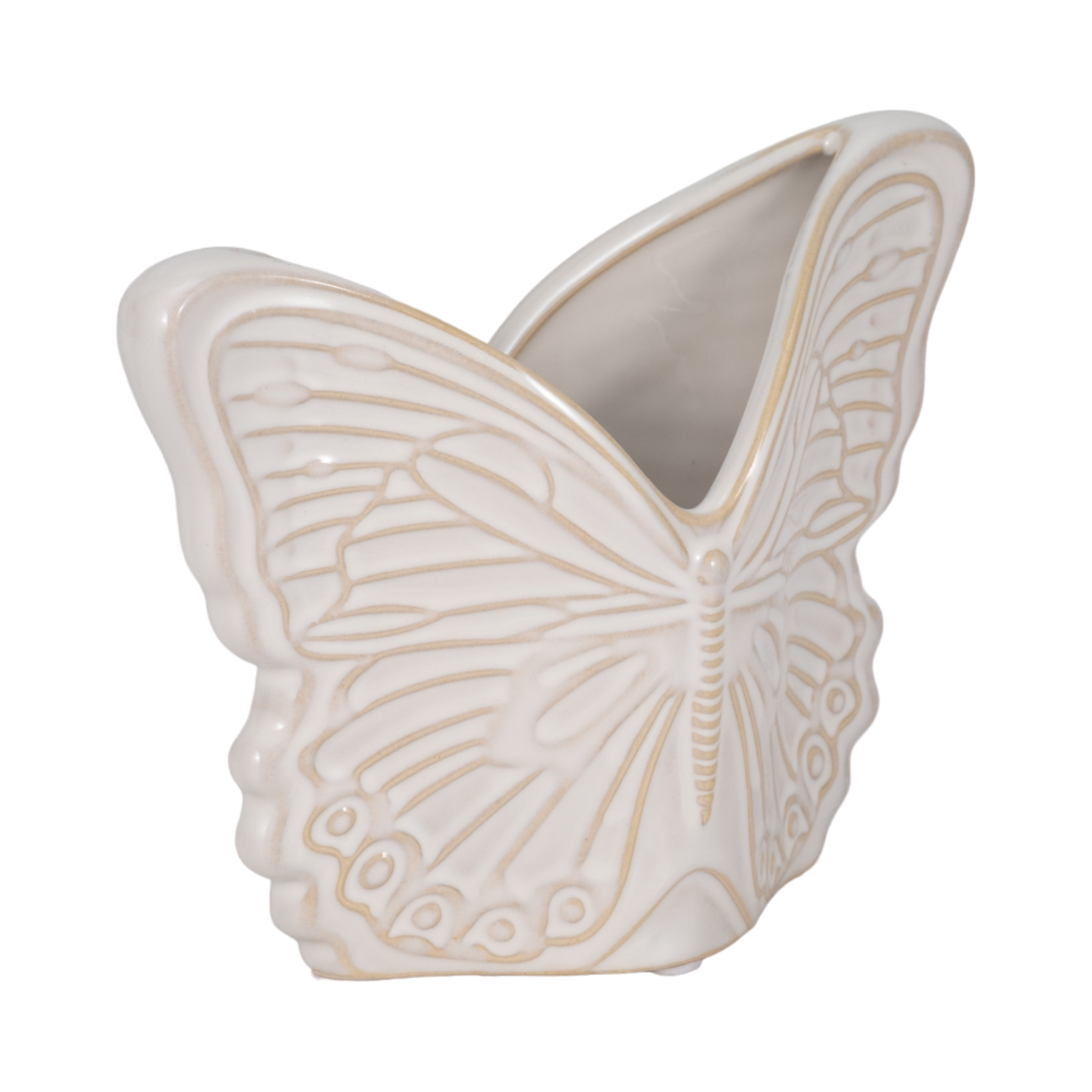 August Grove® 7" Butterfly Planter, Ivory - Wayfair Canada