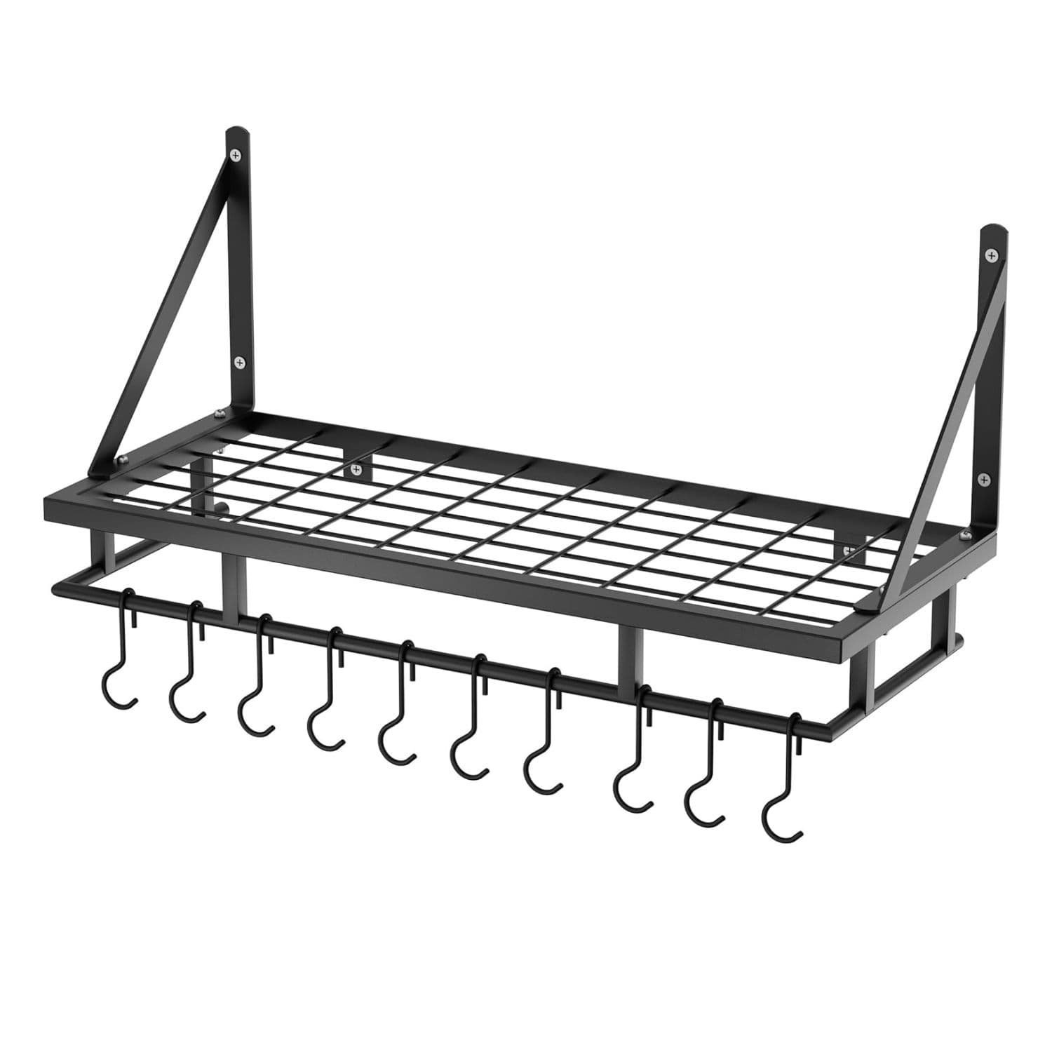 Ophelia & Co. 30-Inch Wall-Mounted Kitchen Pan Pot Rack for Hanging ...