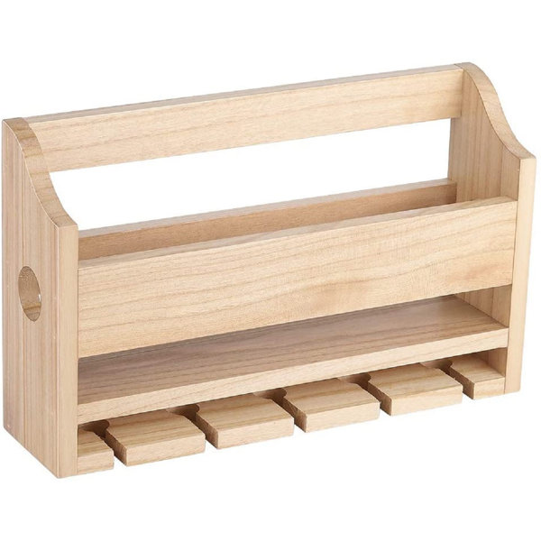 Gracie Oaks Miconia 4 Bottle Solid Wood Wall Mounted Wine Bottle ...