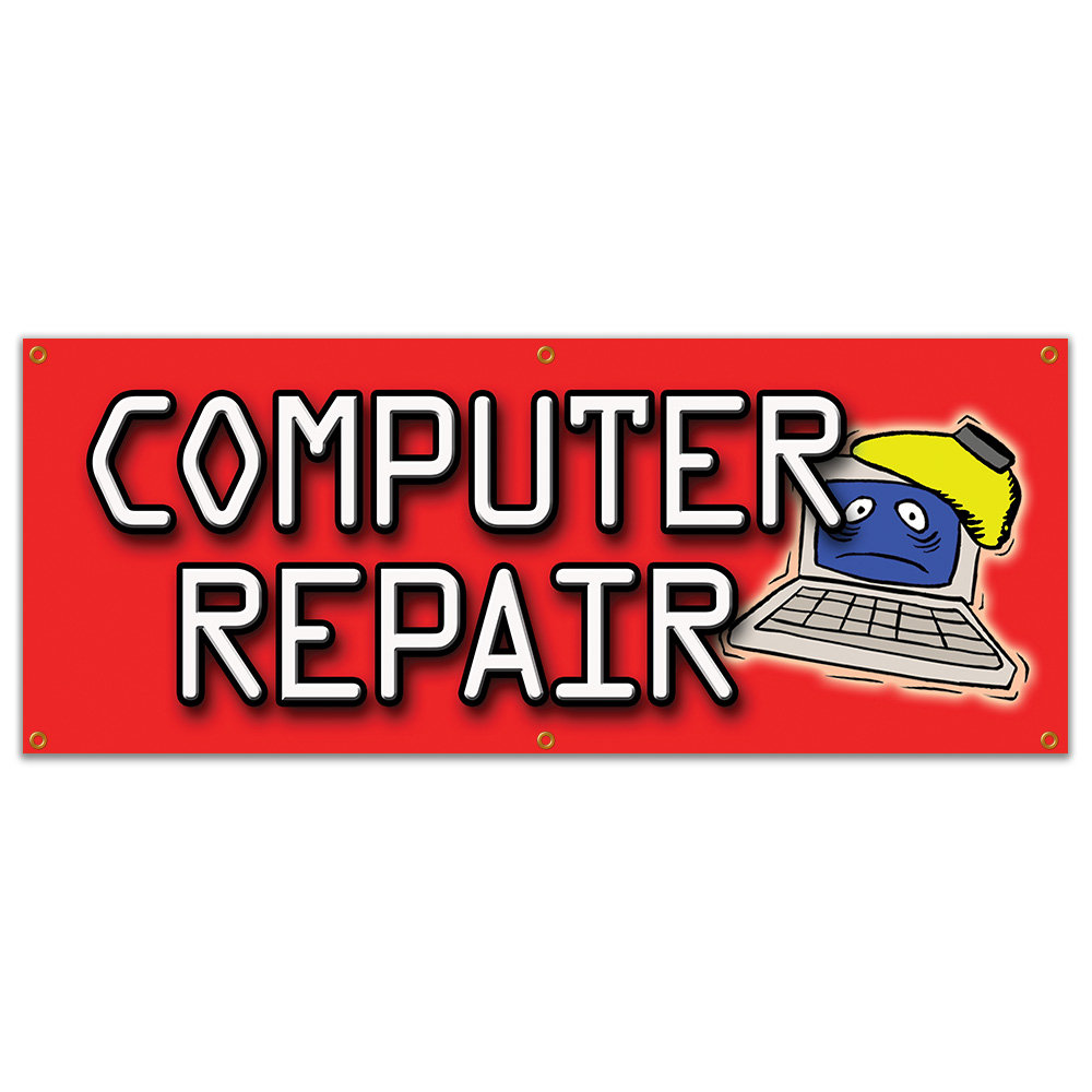 SignMission Computer Repair Banner Sign | Wayfair