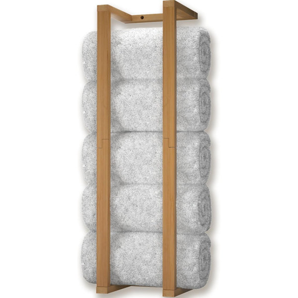 AZOPIR Bamboo Towel Racks Vertical Wood Towel Rack Bamboo Bathroom ...