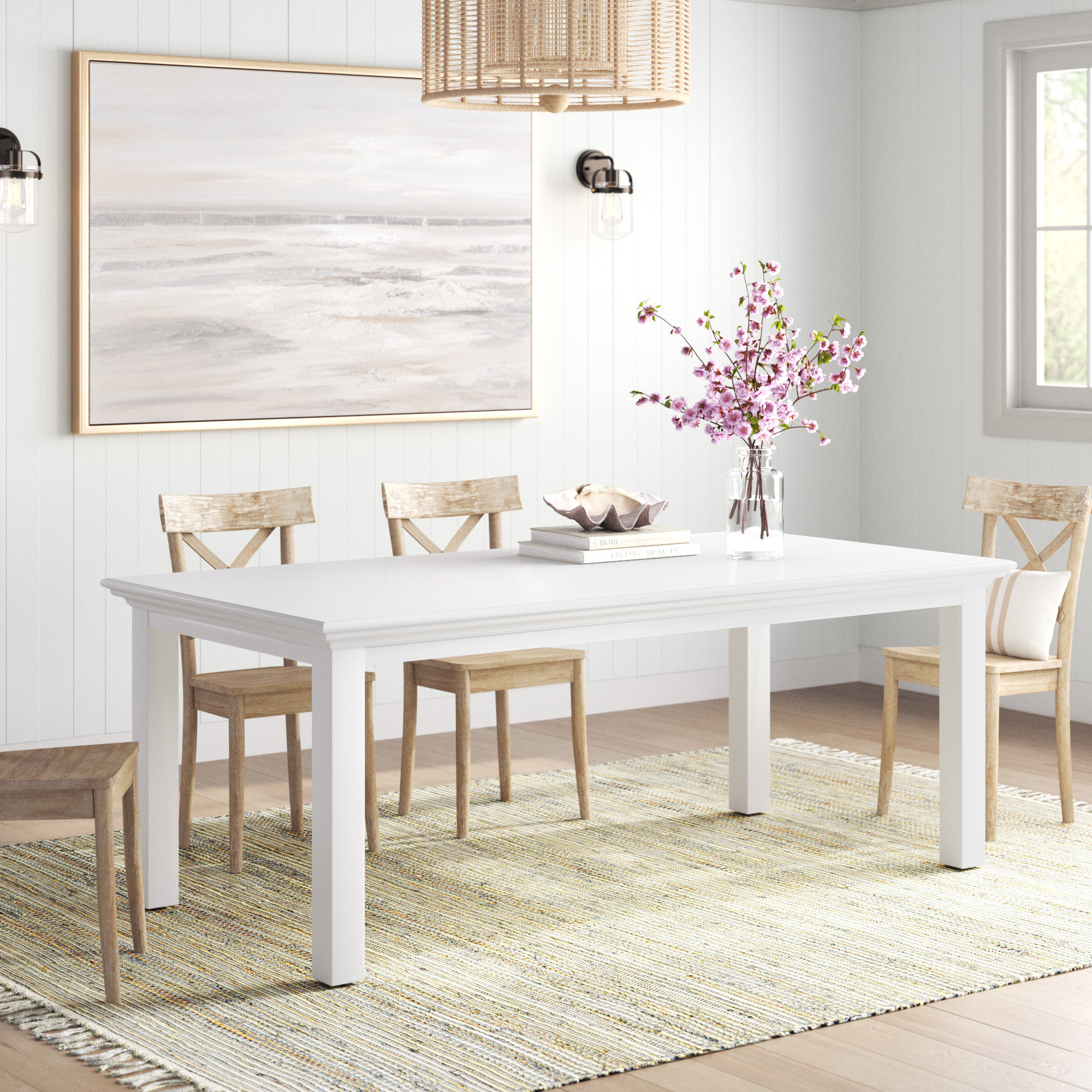 Lark Manor Angellique Mahogany Solid Wood Dining Table & Reviews | Wayfair