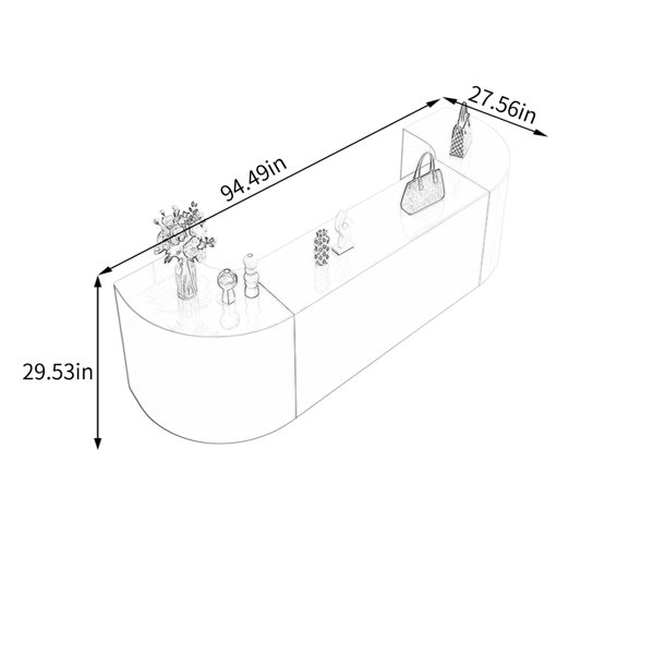 Orren Ellis Pink Curved Display Table for Boutique - Wayfair Canada