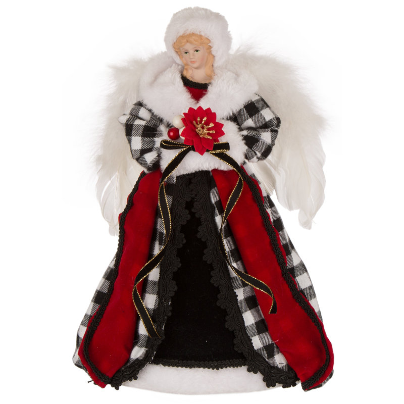 The Holiday Aisle® Plaid Angel Tree Topper & Reviews | Wayfair