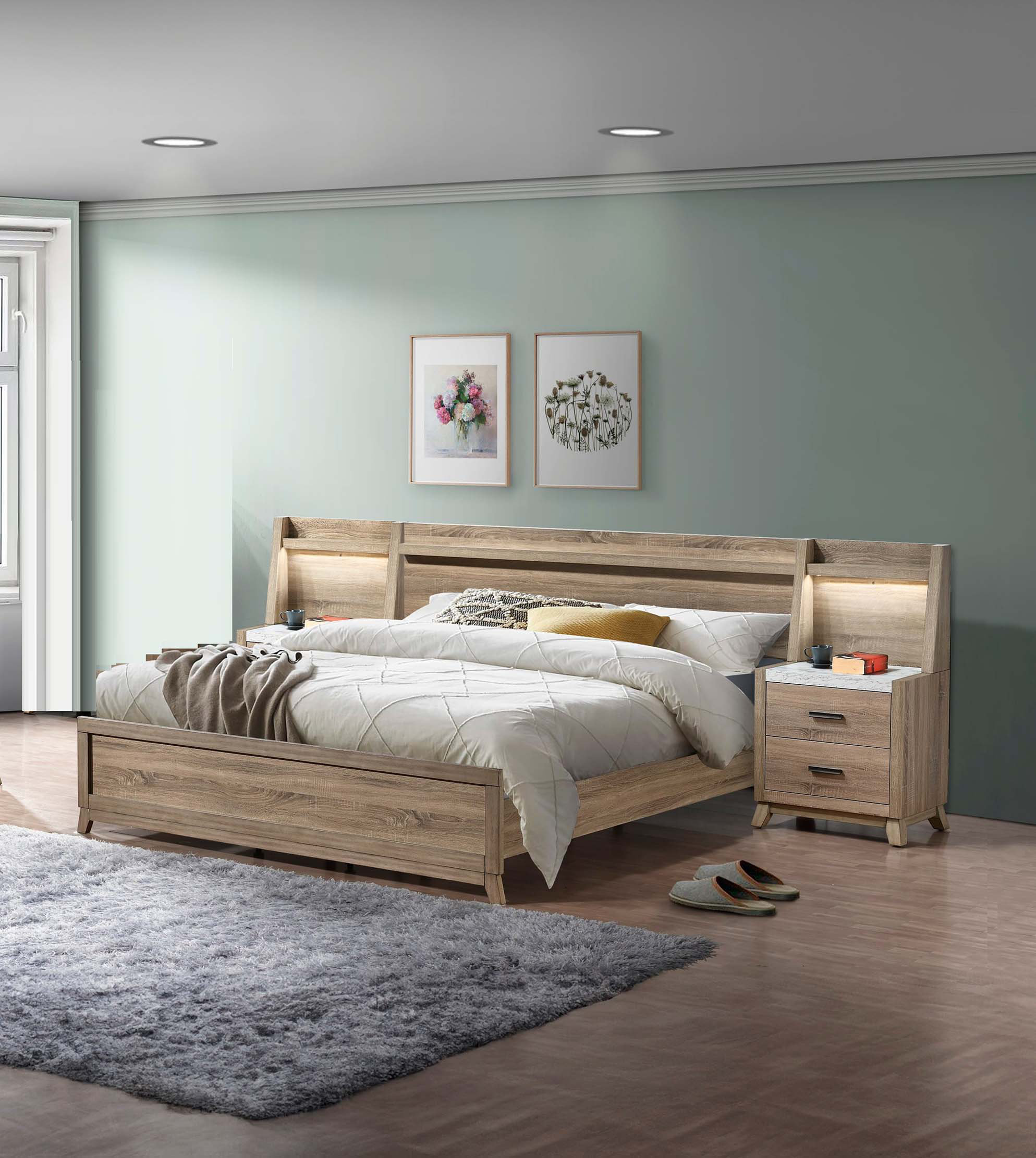 Ivy Bronx 1Pc Bed Wood Well-Crafted Bed Frame Modern Rustic | Wayfair