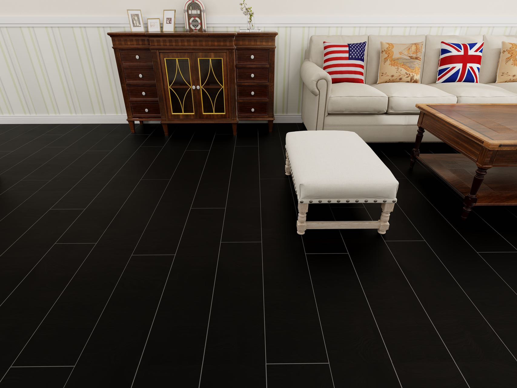Christina & Son New Preserve Black color 9" x 60" x 7 mm Luxury Vinyl ...