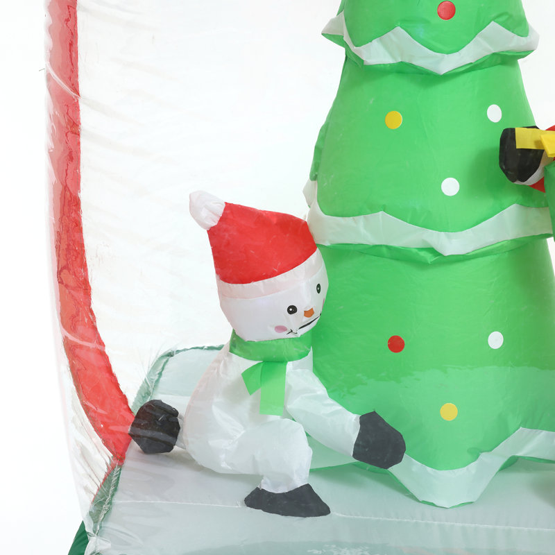 The Holiday Aisle® 6Ft Holiday Santa Display Present Inflatable with ...