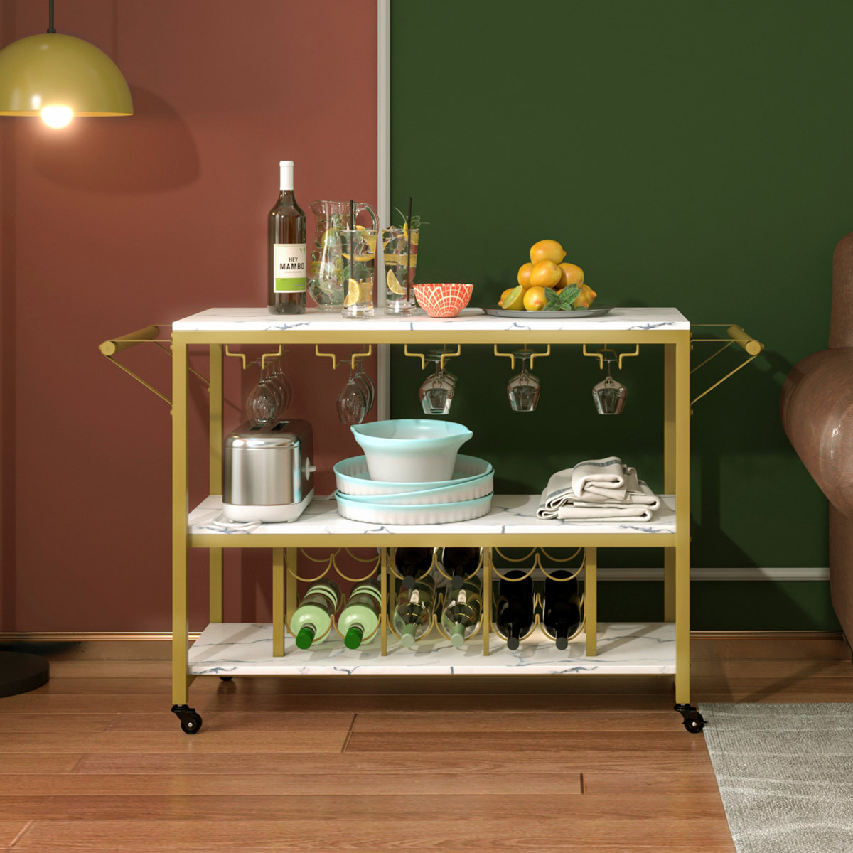 Everly Quinn Marili Bar Cart | Wayfair