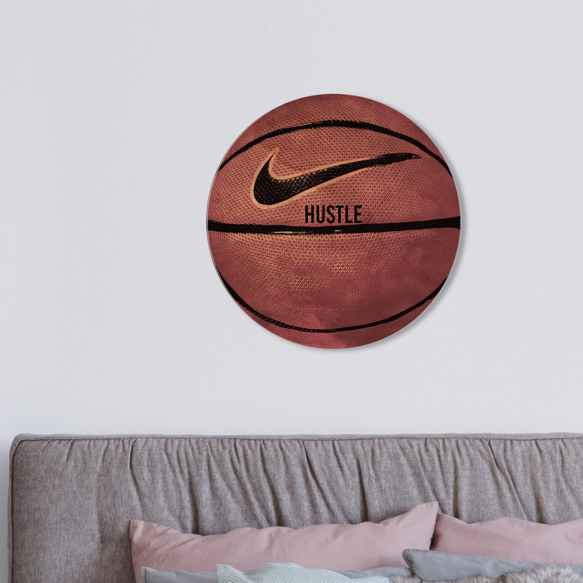 Oliver Gal Basketball Round - Unframed Graphic Art on Acrylic | Wayfair