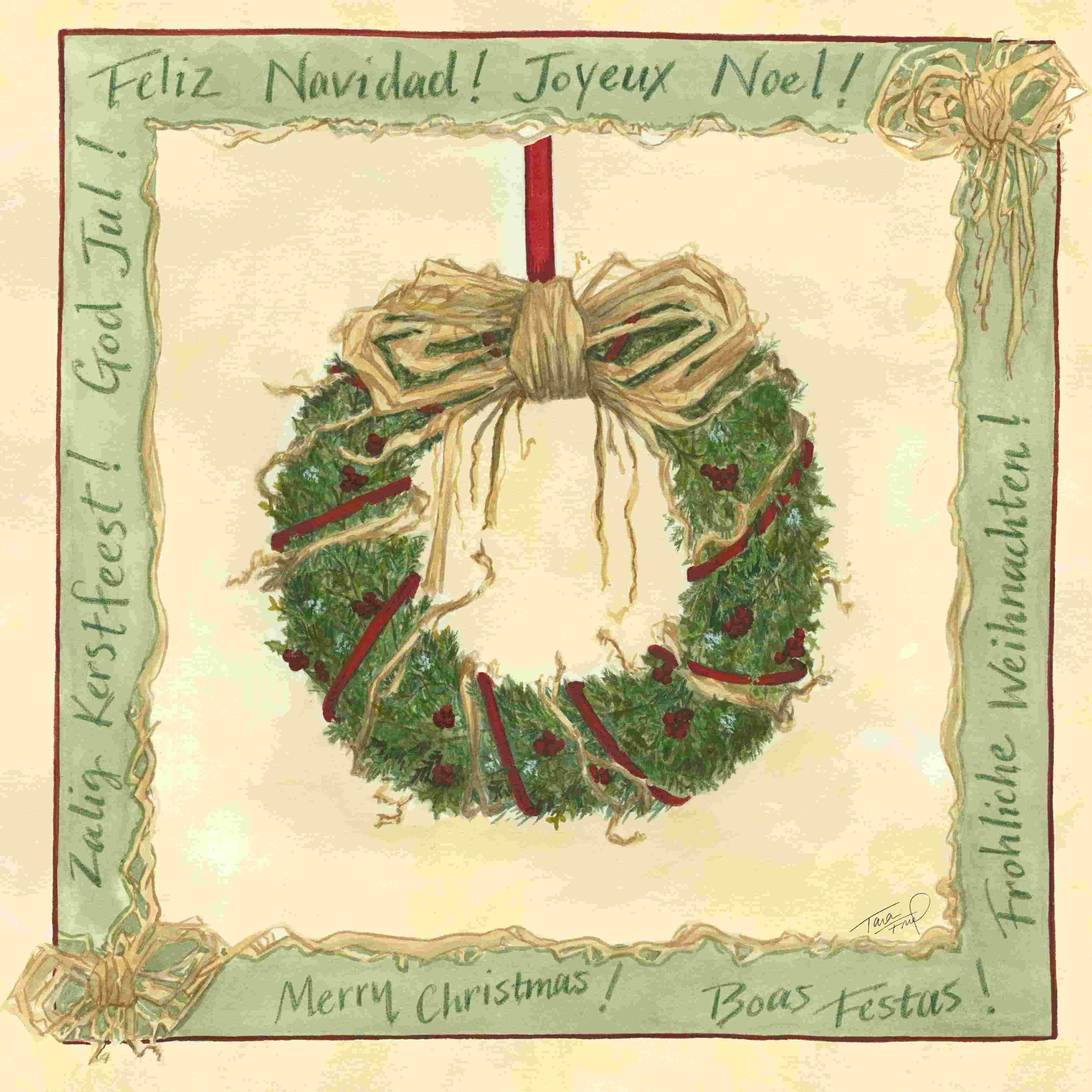 The Holiday Aisle® Raffia Wreath I - Wayfair Canada