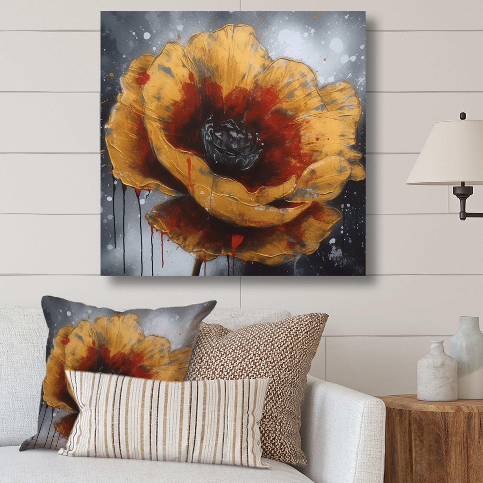 House of Hampton® Yellow Delicate Poppy - Floral Poppy Wall Art Living ...