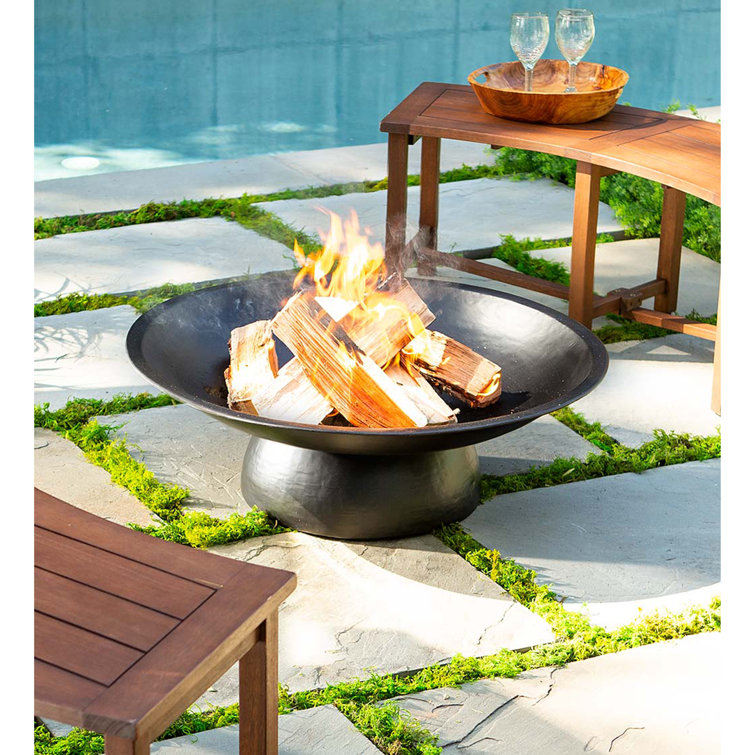 VivaTerra Zen Metal Fire Pit | Perigold