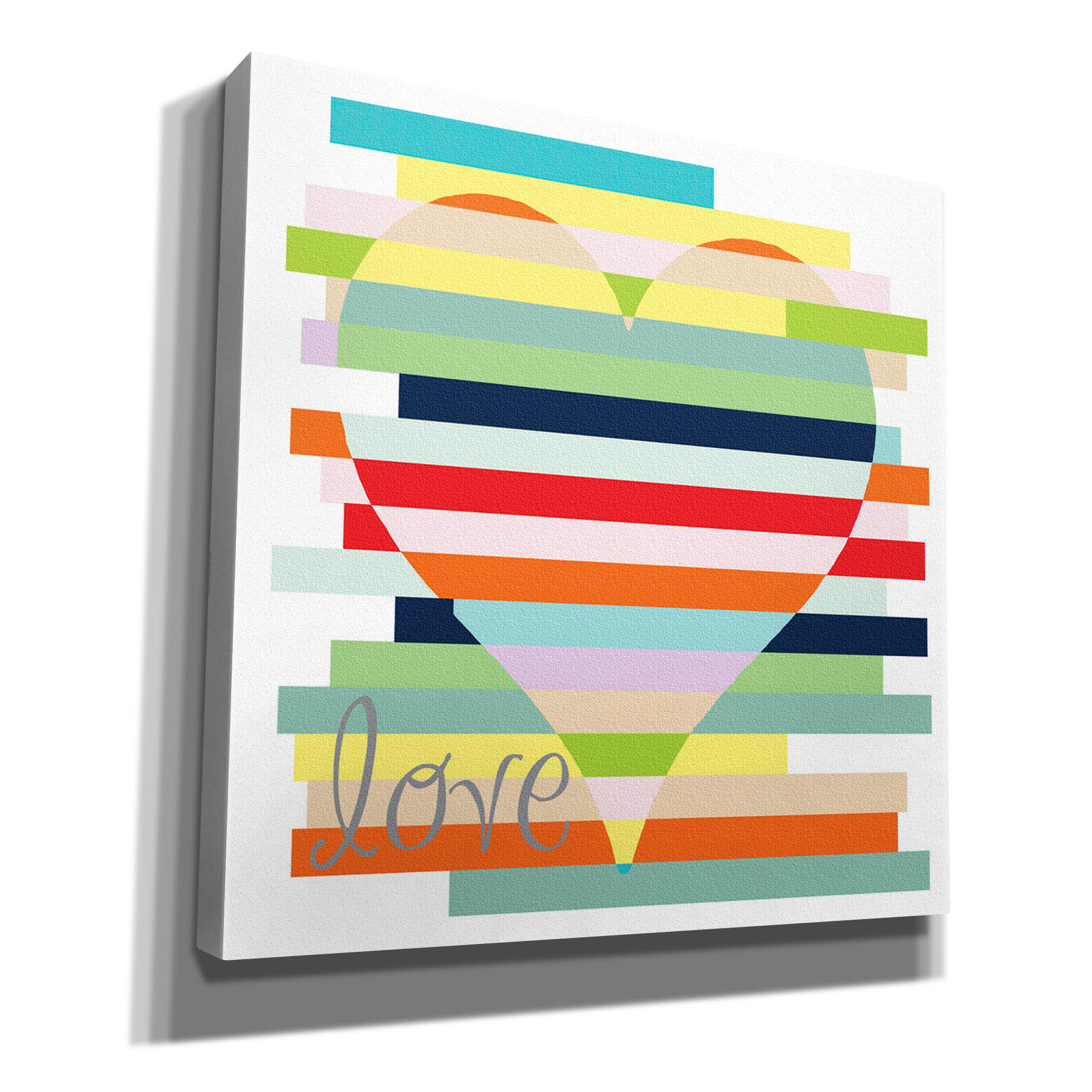 Ebern Designs 'Heart Rainbow' by Erin Clark Canvas Wall Art | Wayfair