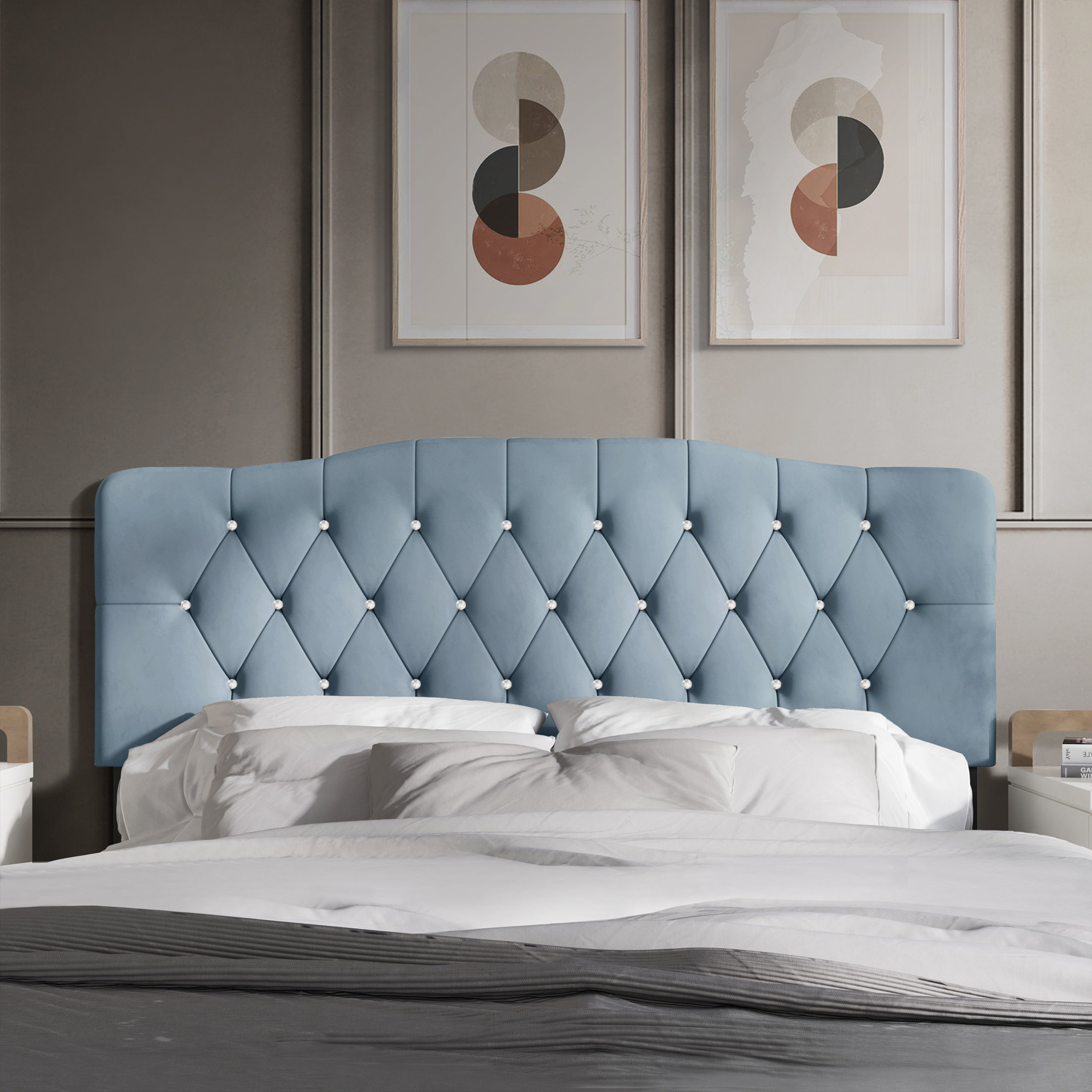 House of Hampton Dvante Upholstered Headboard Heaboards