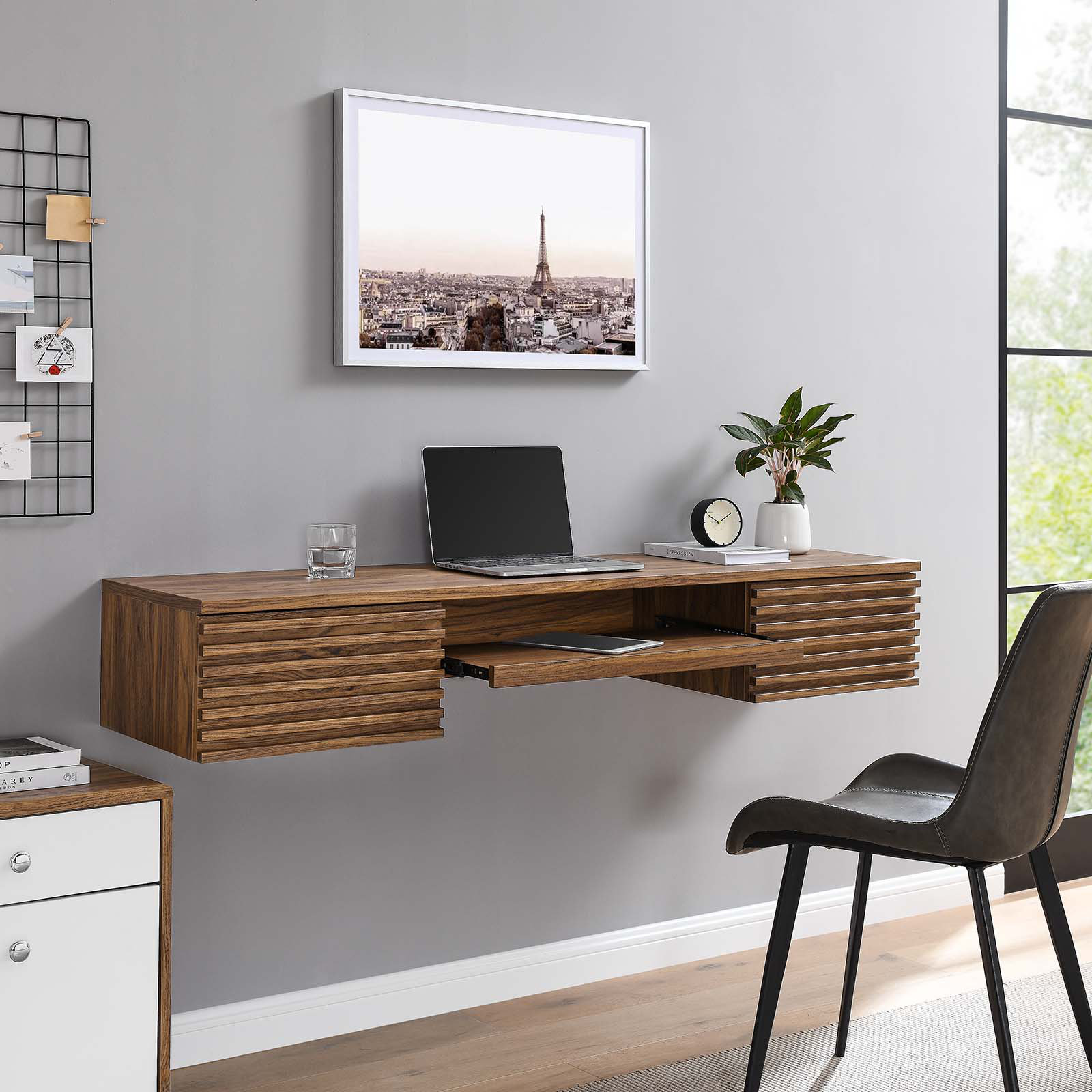 Modway Render Wall Mount Wood Office Desk & Reviews | Wayfair