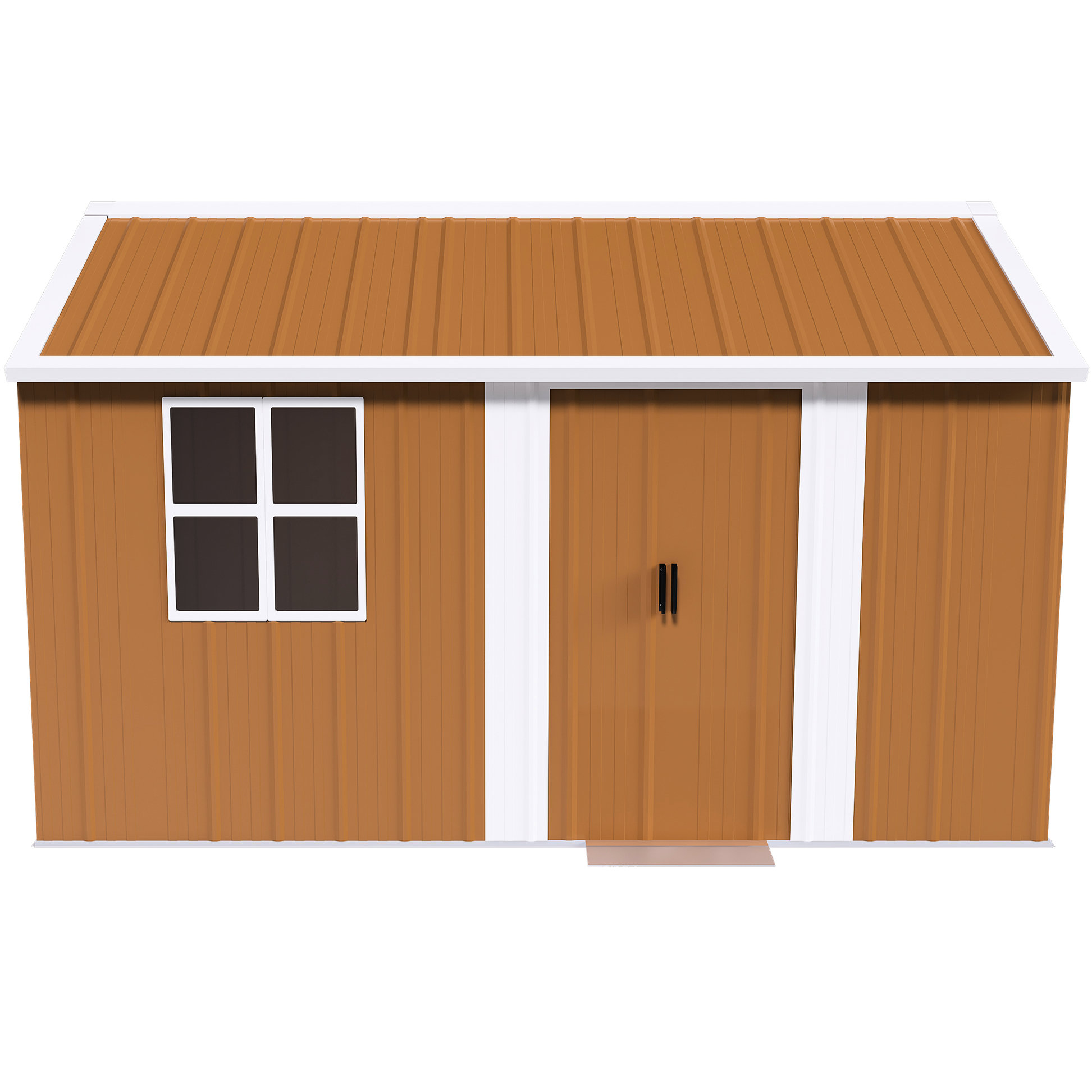 Nblvd Home 8X12 Ft Large Metal Garden Shed With Windows, Lockable Door ...