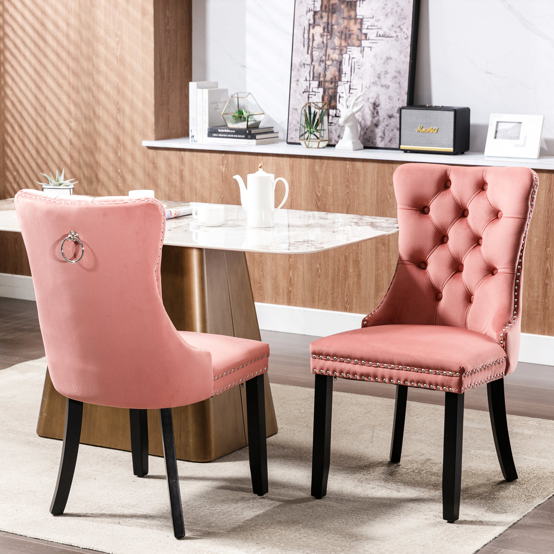 Latitude Run® High Dining Chair With Foam Cushion And Steel Spring ...