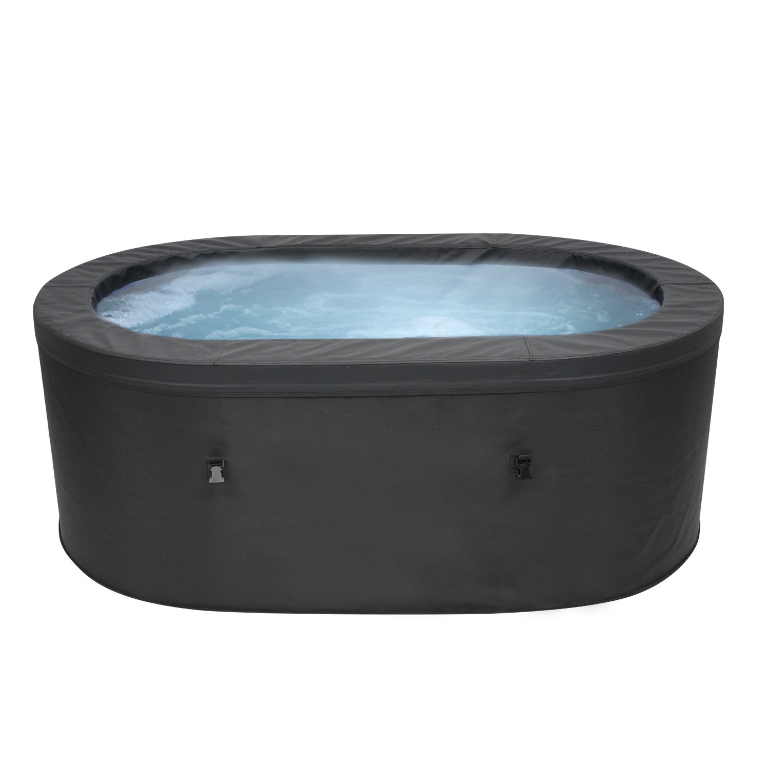 EZLIFE Serenity 2 Person Oval Foam Spa hot tub w/Exterior Textilene and ...
