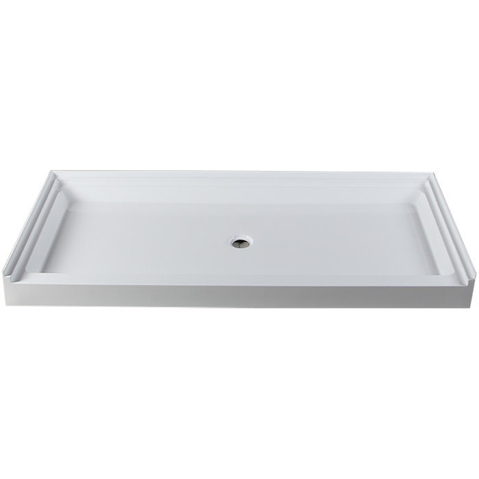 Westbrass 72" Plastic 72'' W 36'' D Rectangular Single Shower Base ...