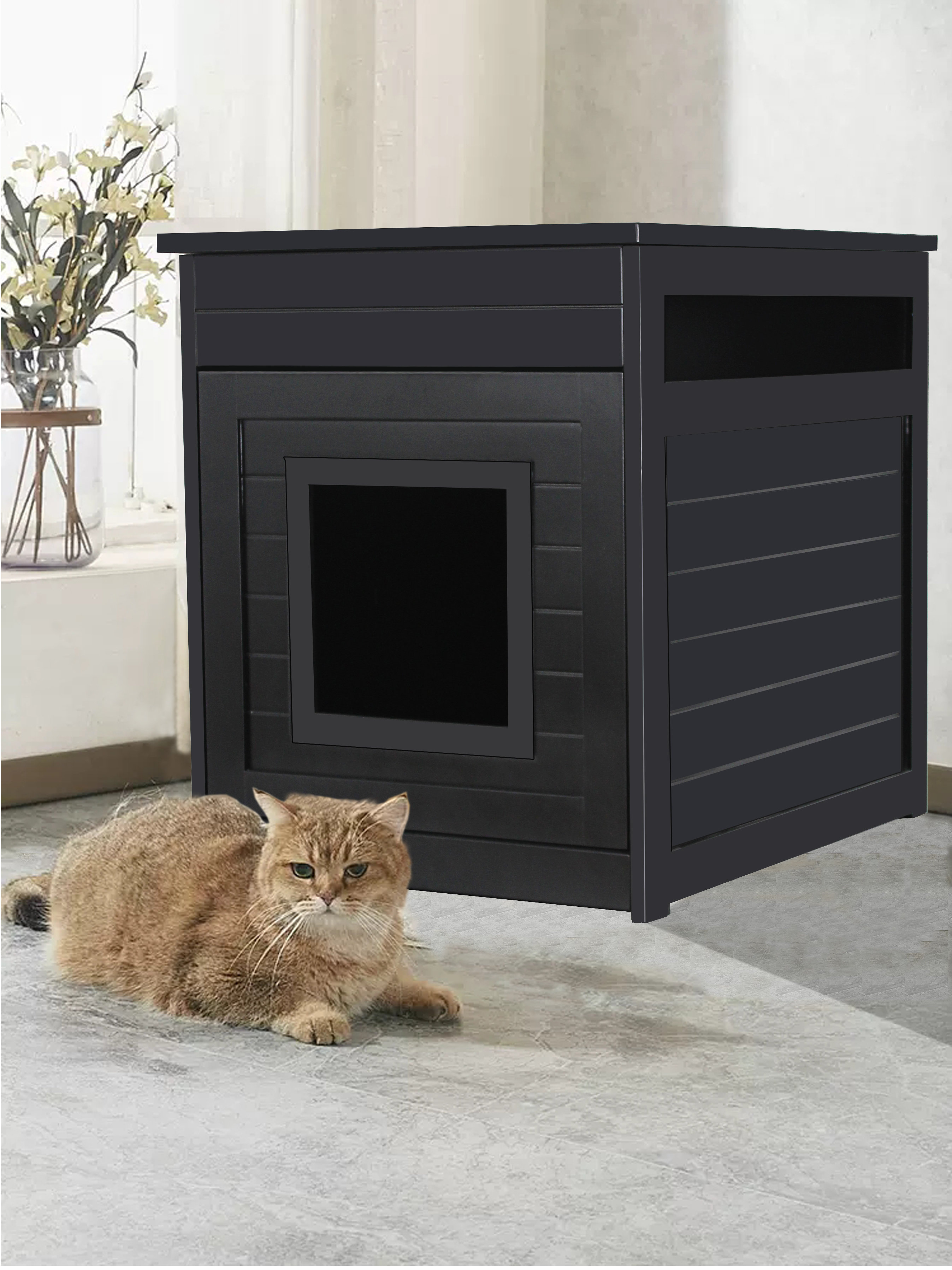 Tucker Murphy Pet™ Galligan Wood Litter Box Enclosure & Reviews | Wayfair