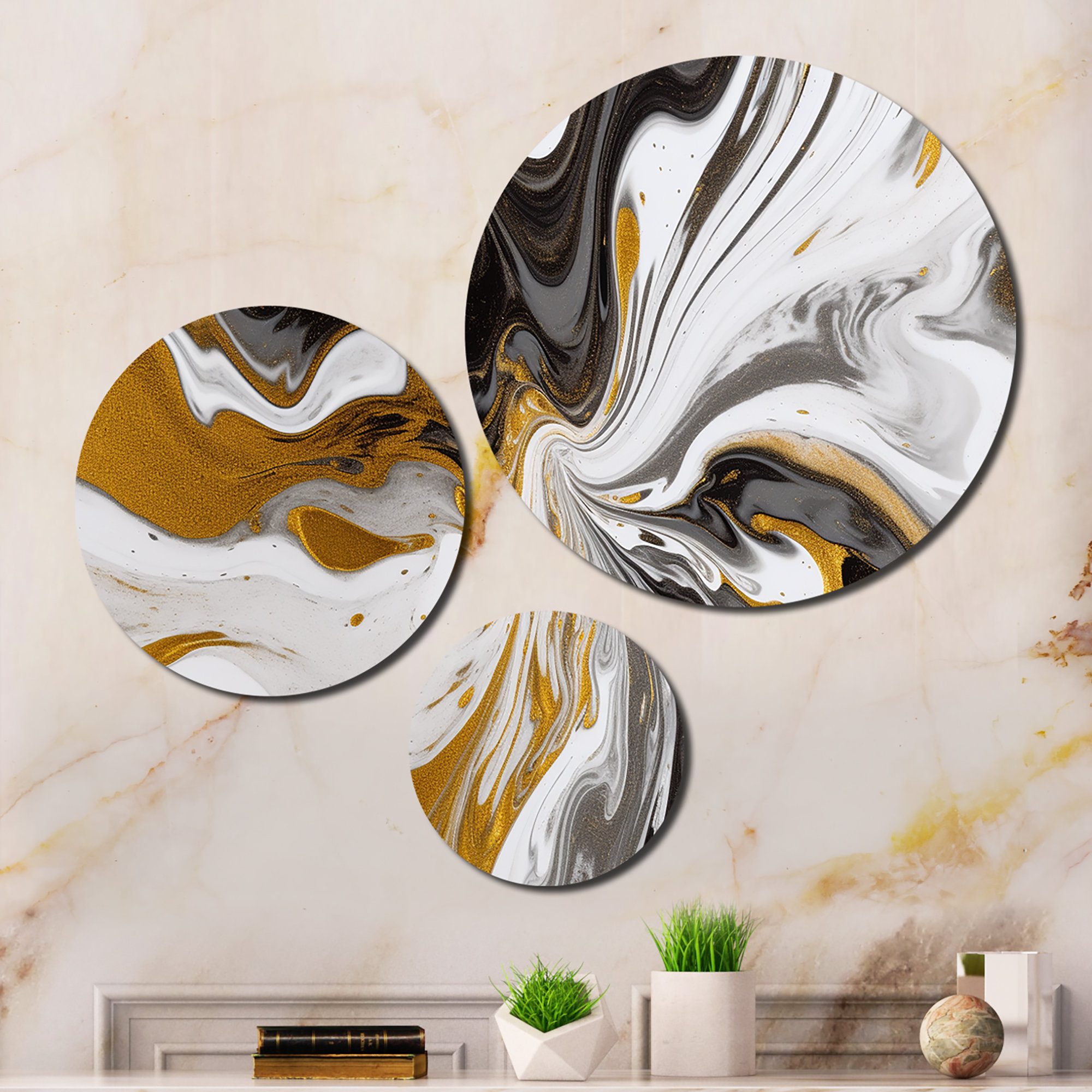 Ivy Bronx Abstract Wall Decor on Metal | Wayfair