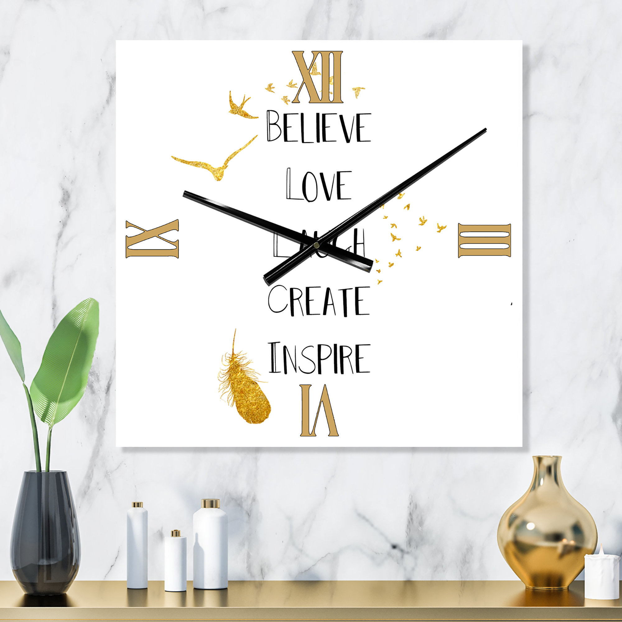 East Urban Home Inspirational Quote on White and Gold - Traditional ...