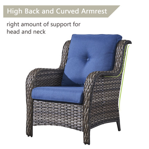 Hummuh Carolina 2 - Person Outdoor Seating Group with Cushions ...