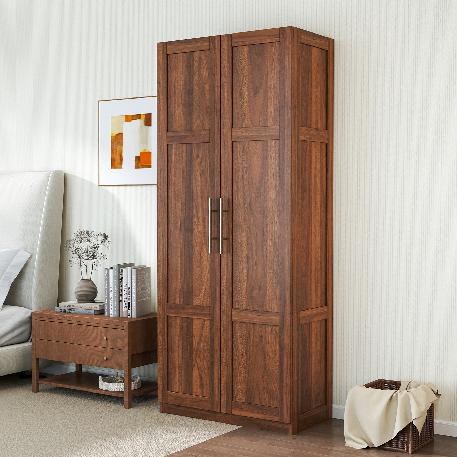 Bay Isle Home™ High wardrobe and kitchen cabinet | Wayfair