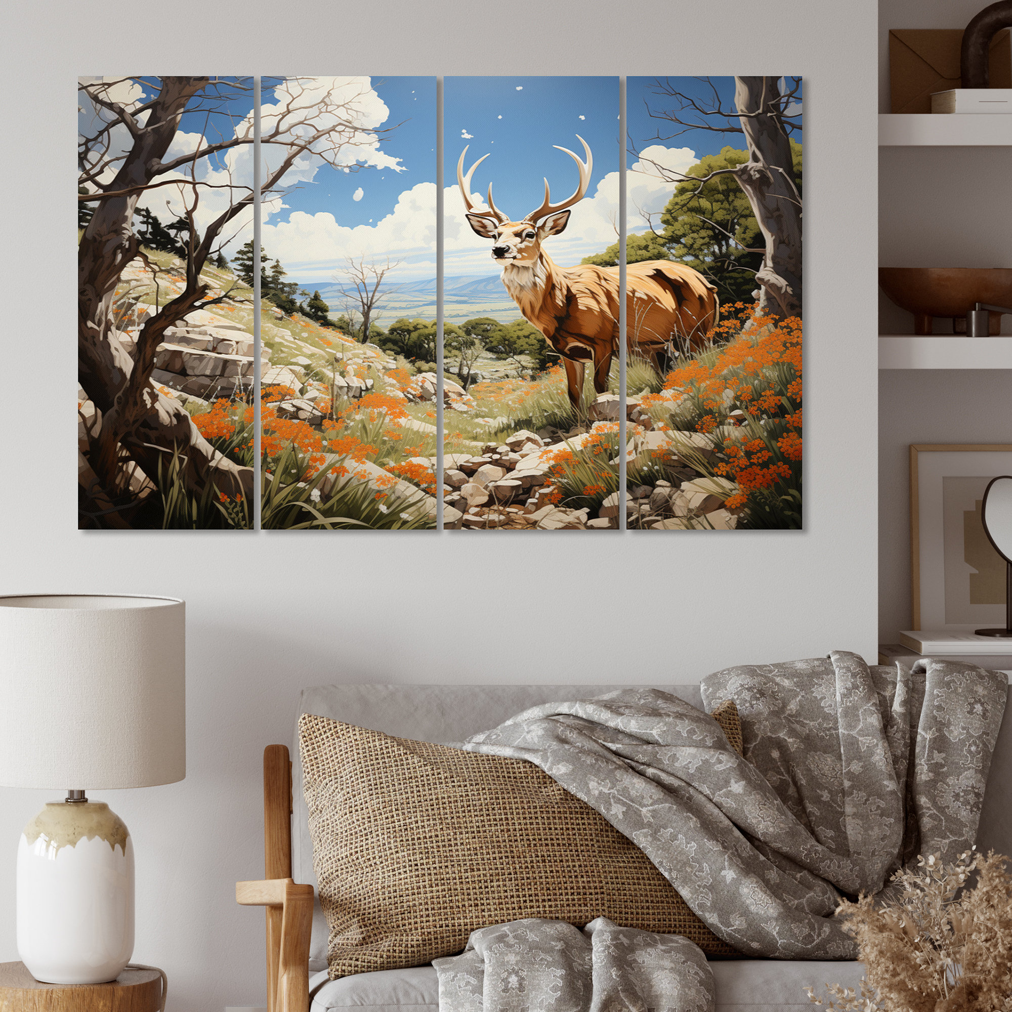 Design Art Antelope Landscape - Animals Metal Wall Decor Set - Wayfair ...