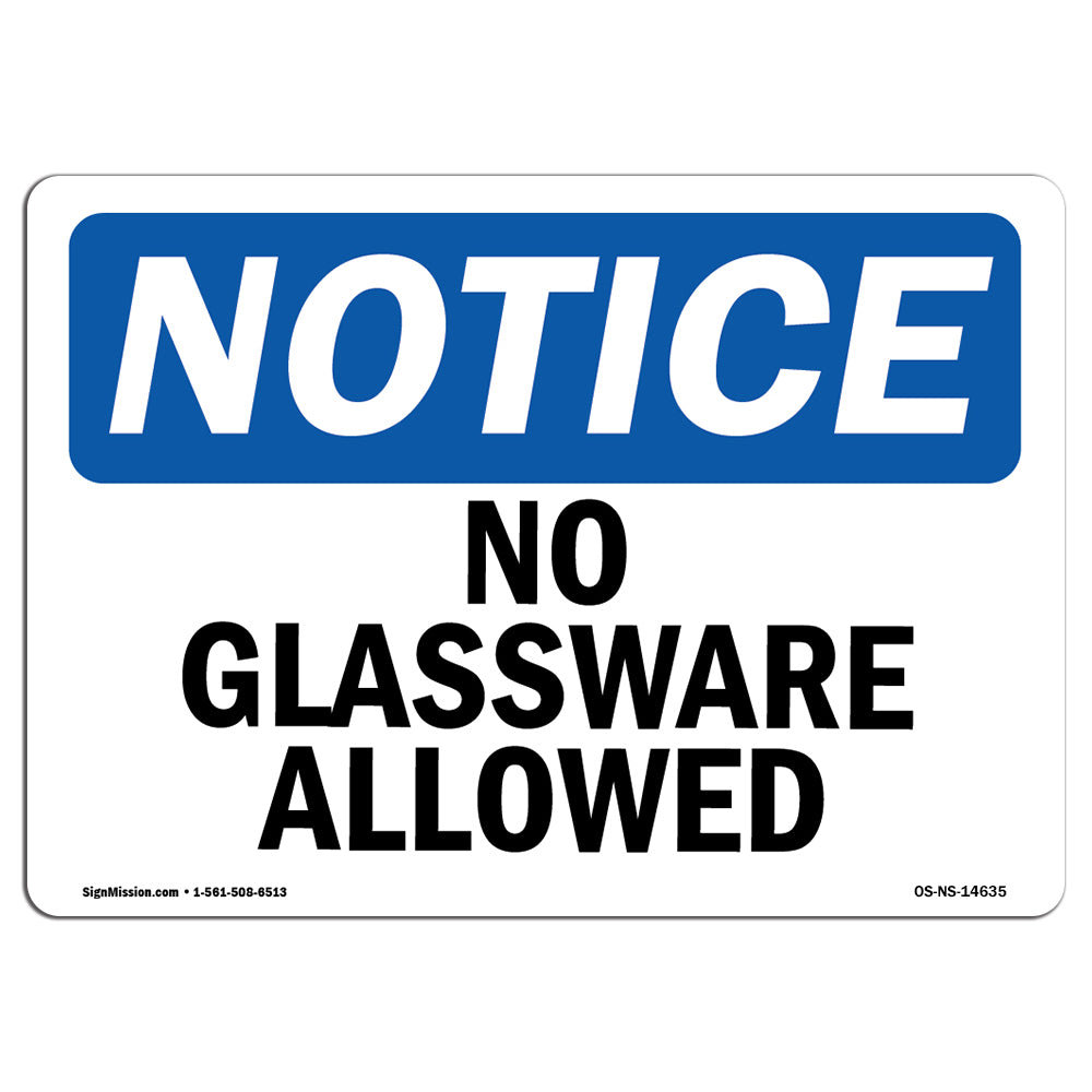 SignMission No Glassware Allowed Sign | Wayfair