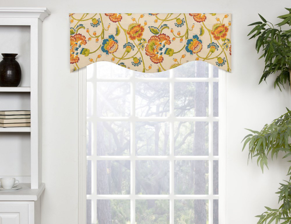 Winston Porter Kashaundra traditional floral shaped cotton valance ...