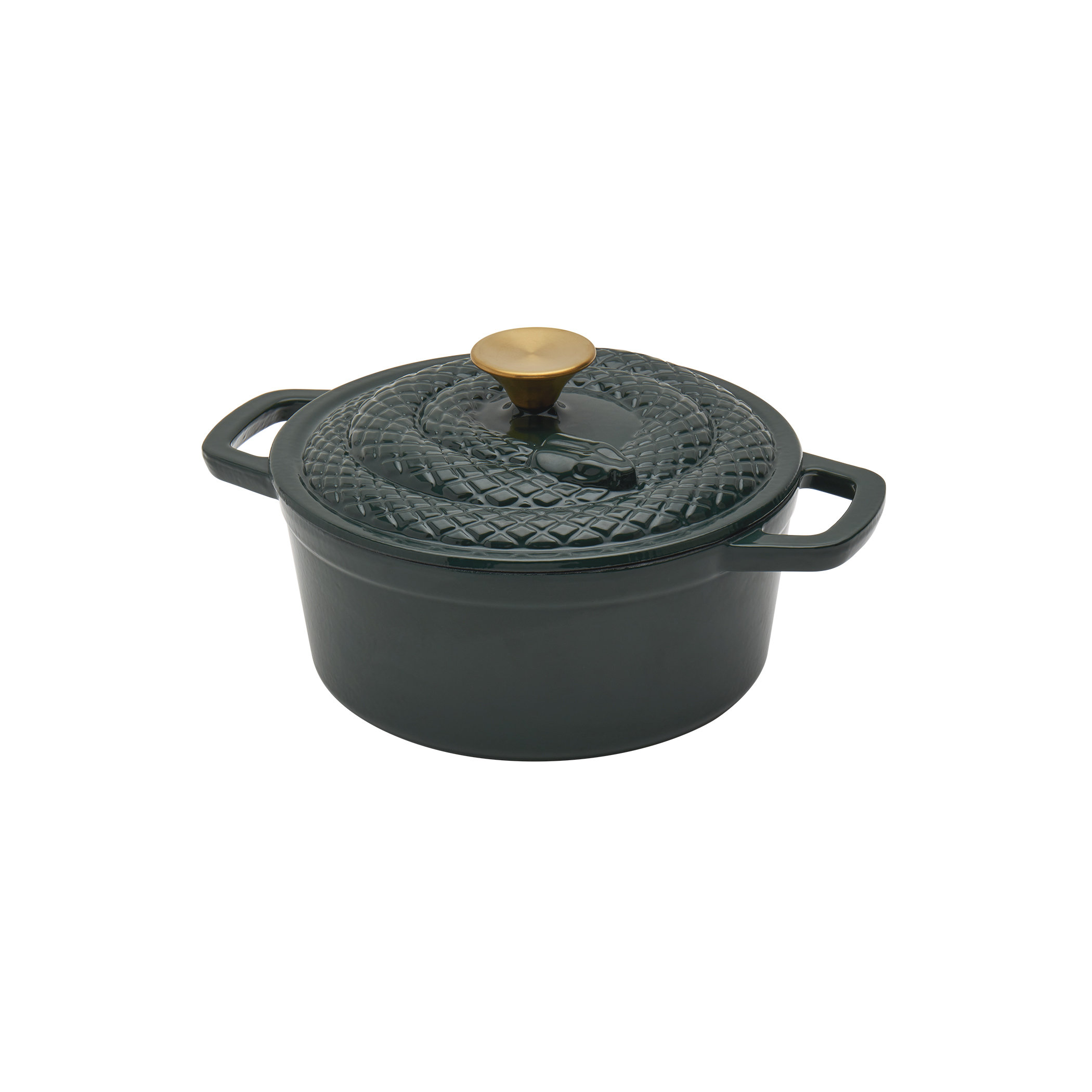 Smith and Clark Smith & Clark 3-Quart Enameled Cast Iron Snake Dutch ...