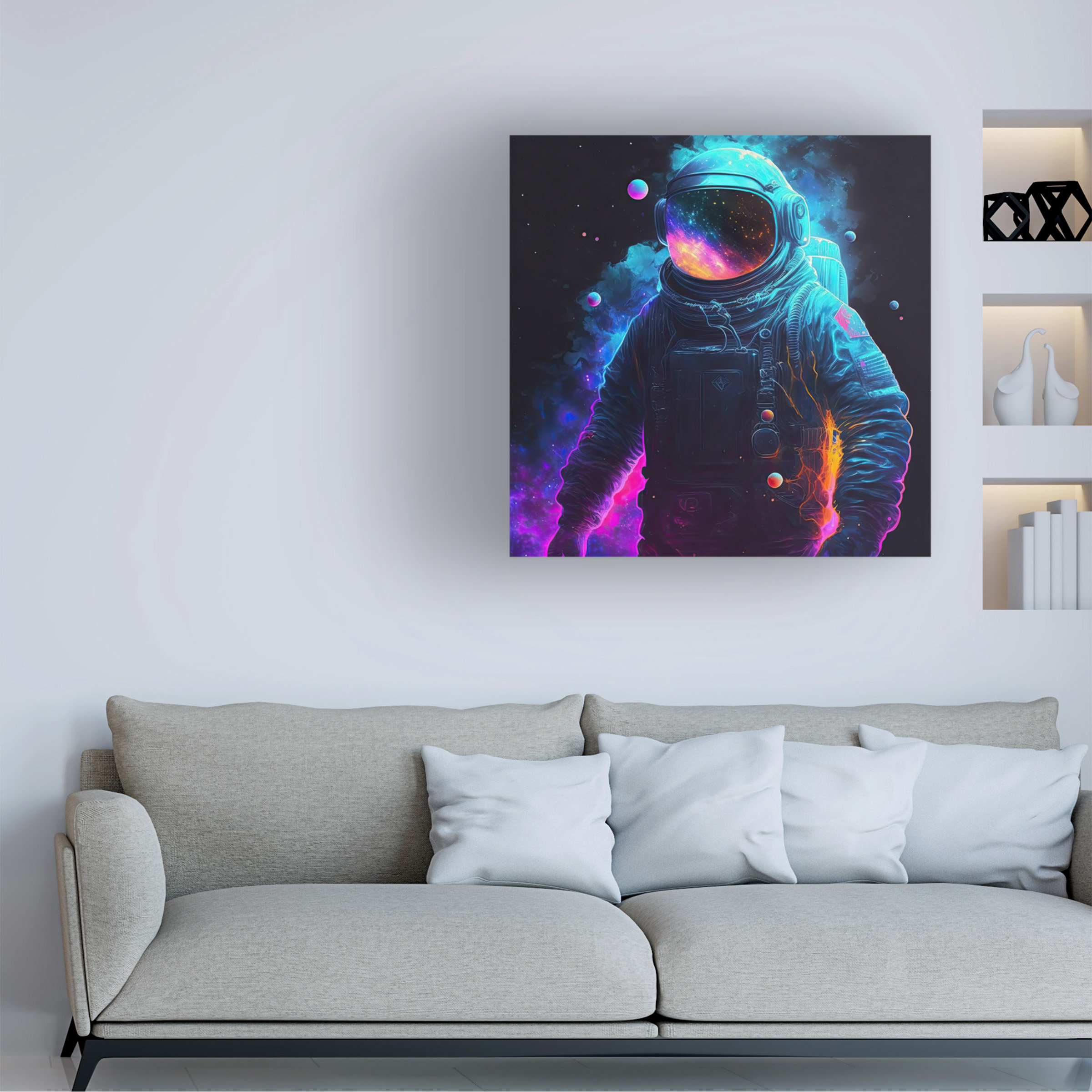 Wrought Studio™ Wrapped Canvas Wall Art - Wumples 'Astronaht 2' Wall ...
