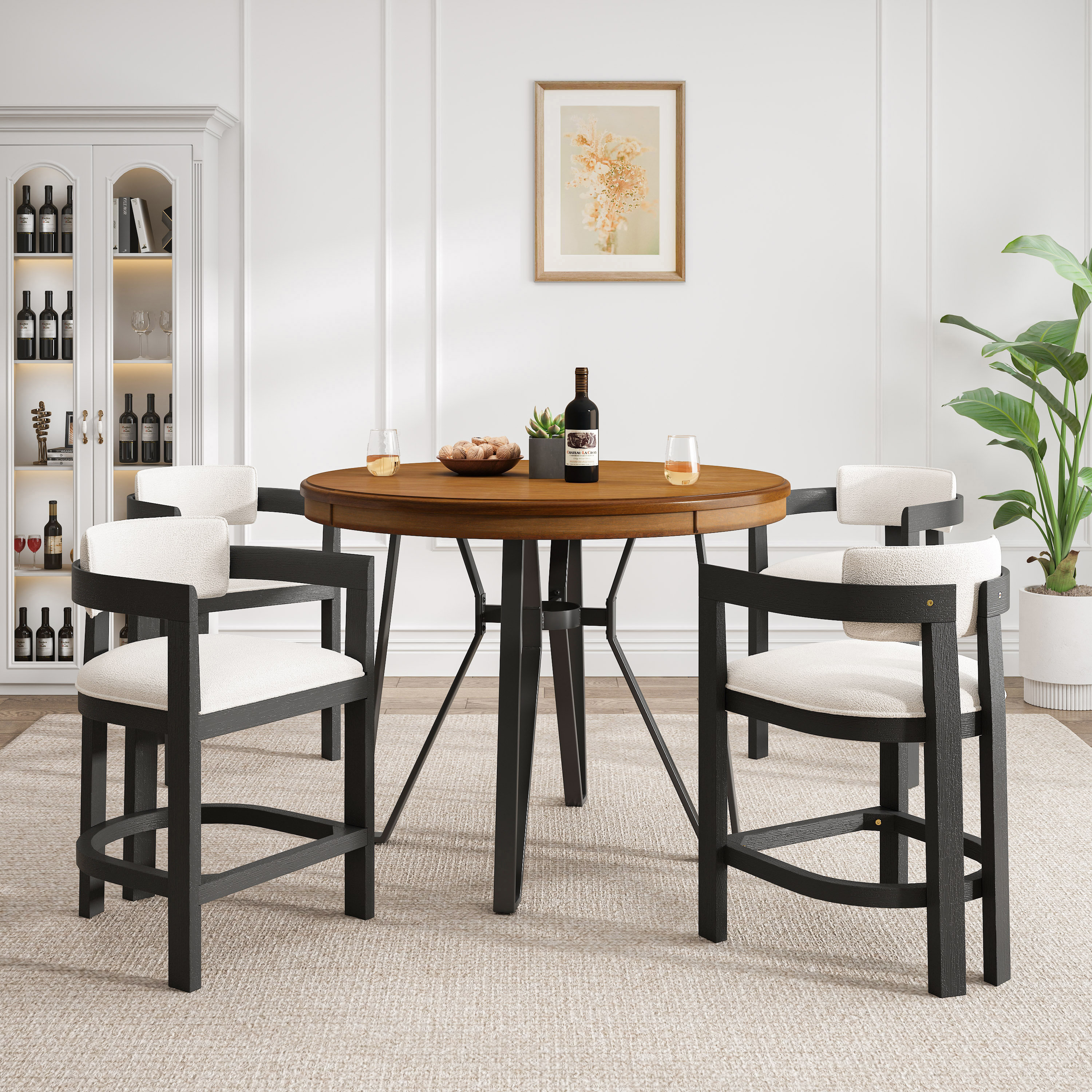 Ebern Designs Jeffers 5-Piece Round Bar Set | Wayfair