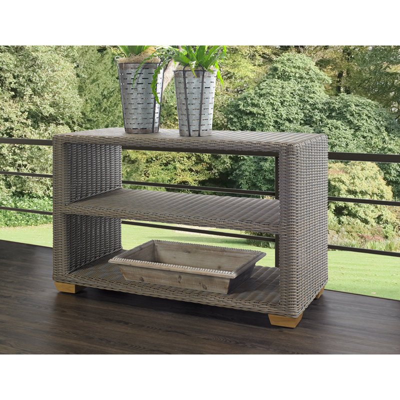Rosecliff Heights Arialle WIcker Console Table | Wayfair
