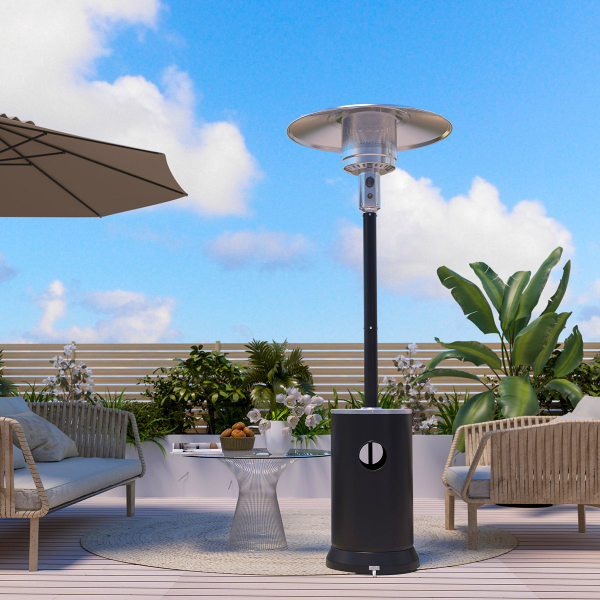 PAMAPIC 48000 BTU Propane Standing Patio Heater & Reviews | Wayfair