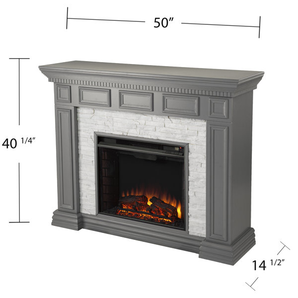 Darby Home Co Isik Faux Stone Electric Fireplace & Reviews | Wayfair