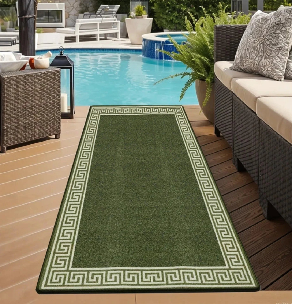 Metro Lane Greeky 80X150 Green Cream | Wayfair.co.uk