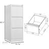 FXSGER 3 Drawer File Cabinet with Lock,Heavy Duty Vertical Filing ...