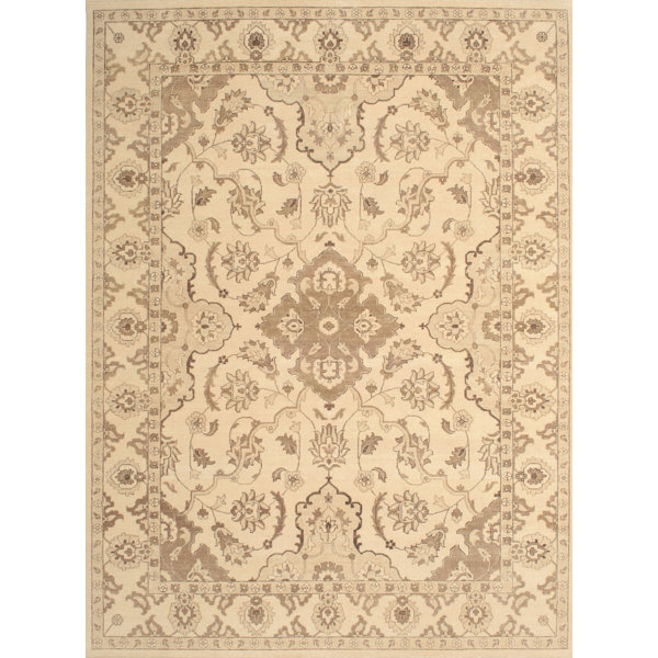 Fleur De Lis Living Sardis Handmade Wool Beige Rug | Wayfair